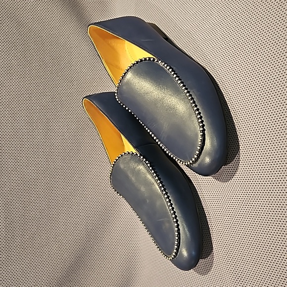 Coach | Shoes | Coach Blue Leather G4279 Slip On Loafers | Poshmark